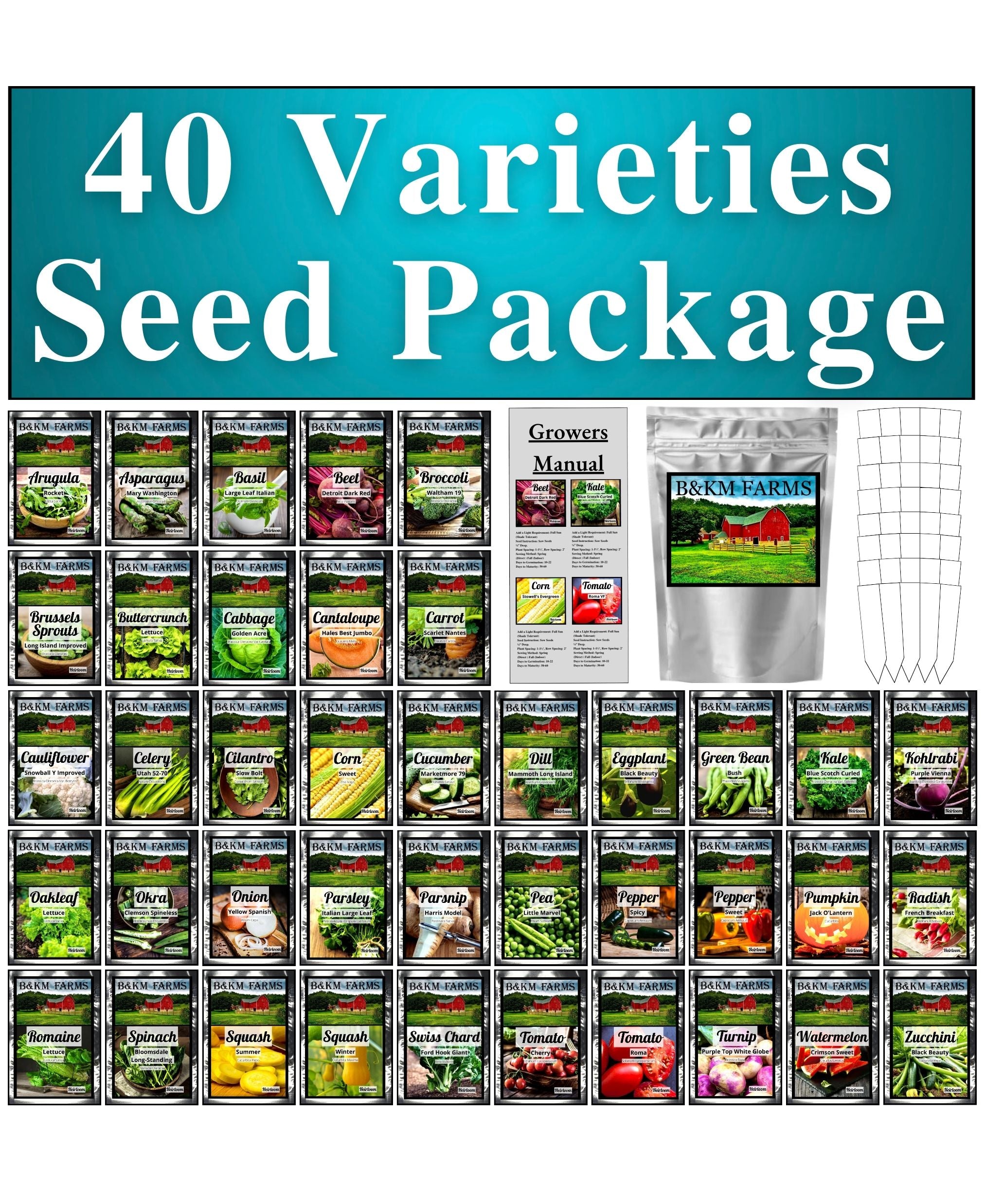 Shop Our 40 Vegetable Seed Packages – B&KM Farms