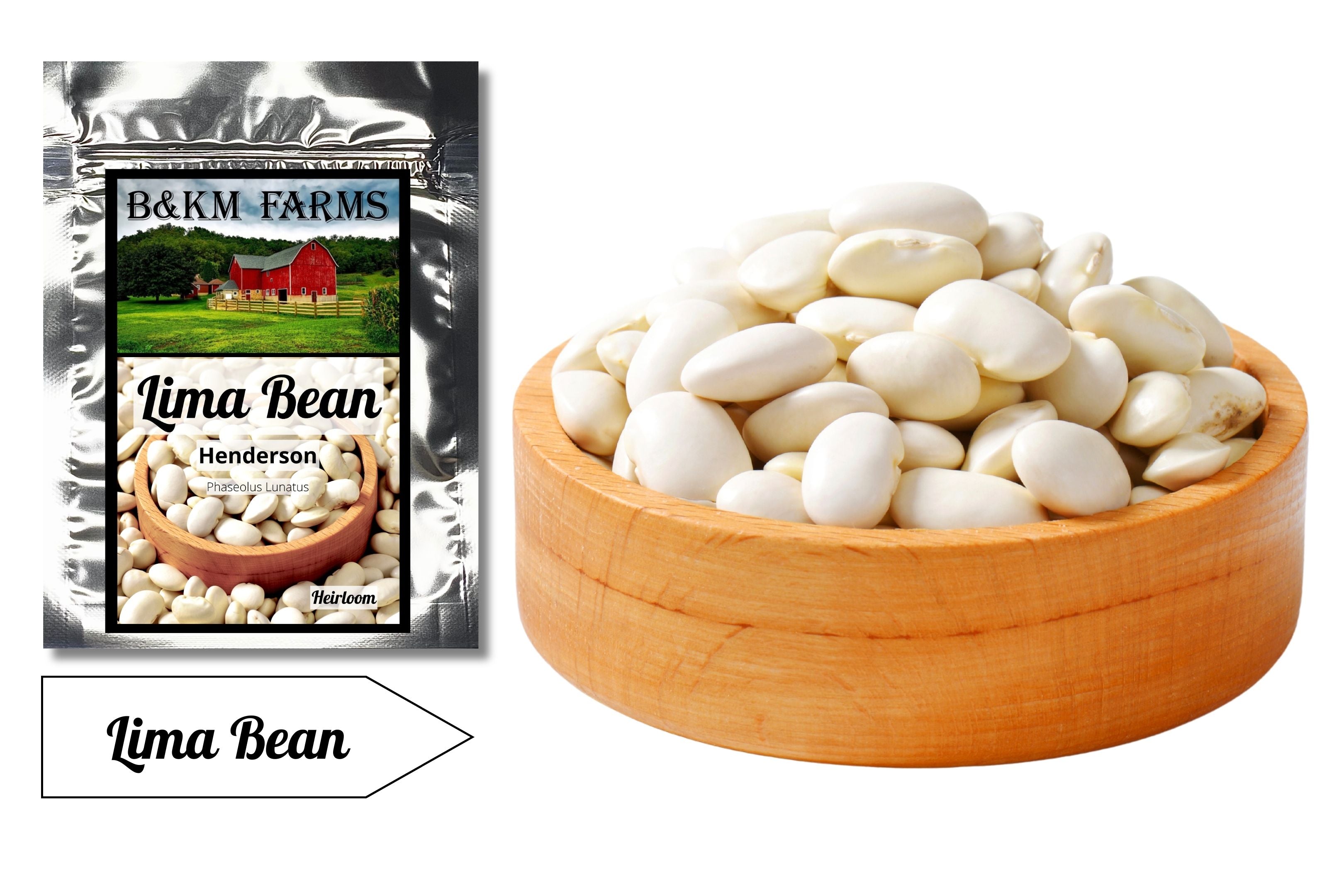 Lima Bean Vegetable Seeds - Henderson - B&KM Farms